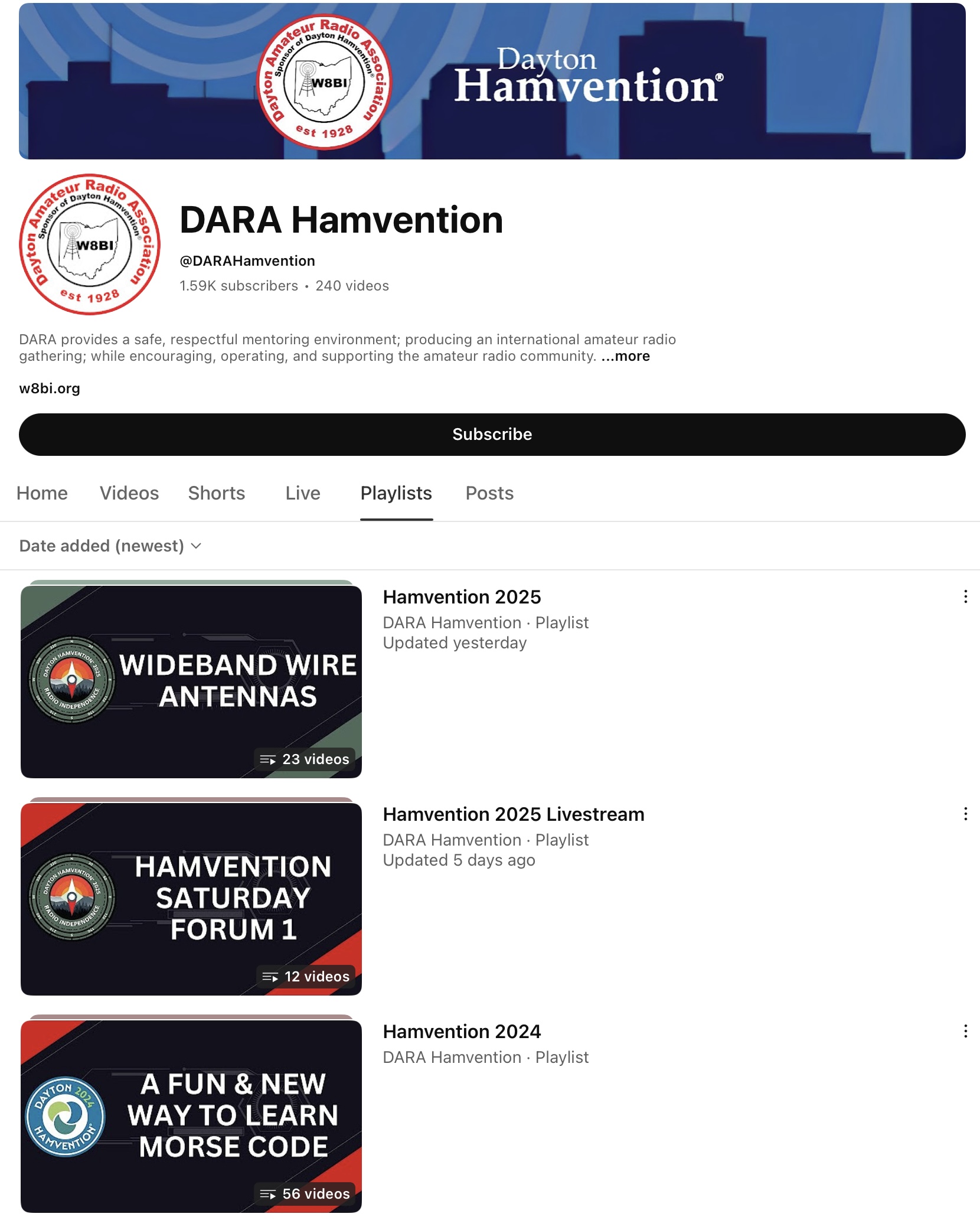 2025 Hamvention Forums on YouTube – W1TU